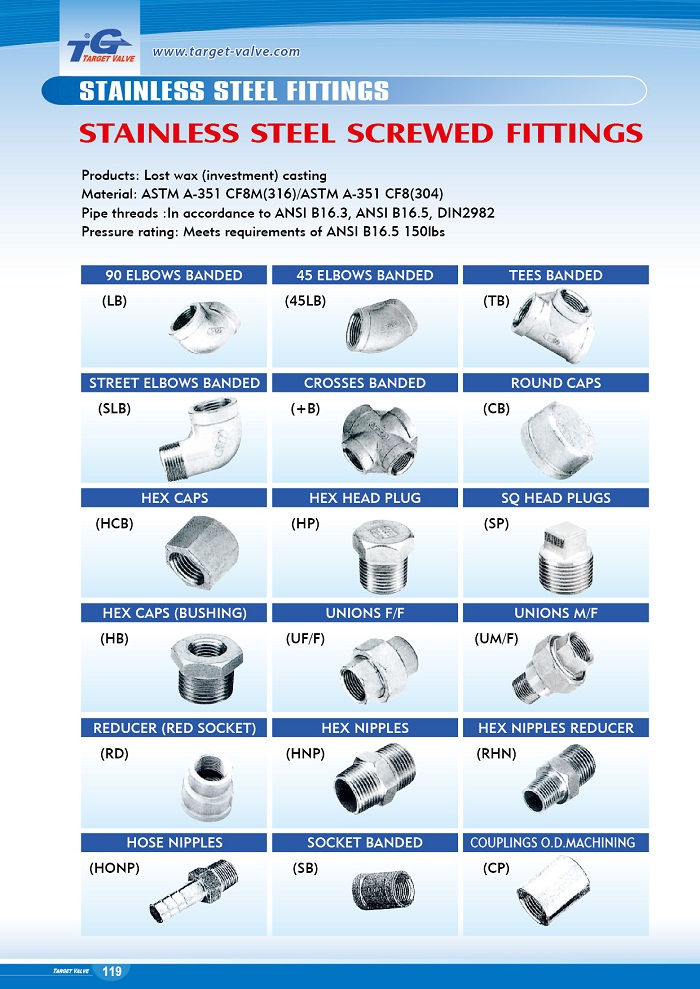 Stainless Steel Screwed Fittings - CP - YUENG SHING INDUSTRIAL